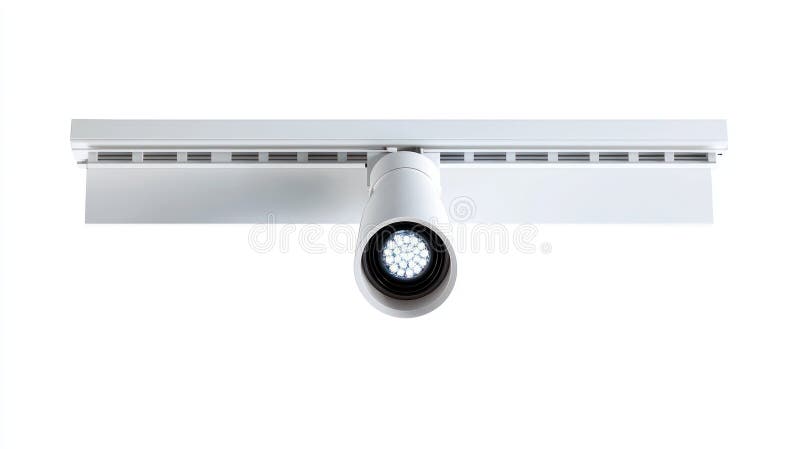 Track Lighting Shown in a Front View, Full Length, Isolated on a Blank ...