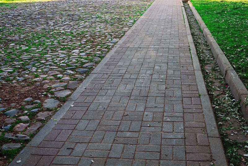 Track is Lined with Gray Curly Tiles. a Modern Artificial Tile Track ...