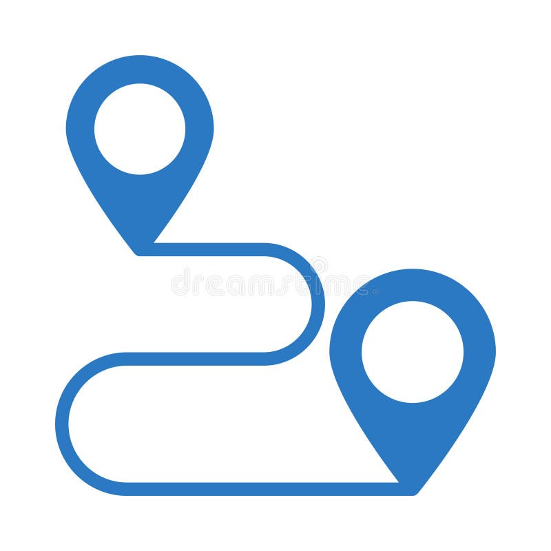 Track Location Thin Color Lline Vector Icon Stock Vector - Illustration ...
