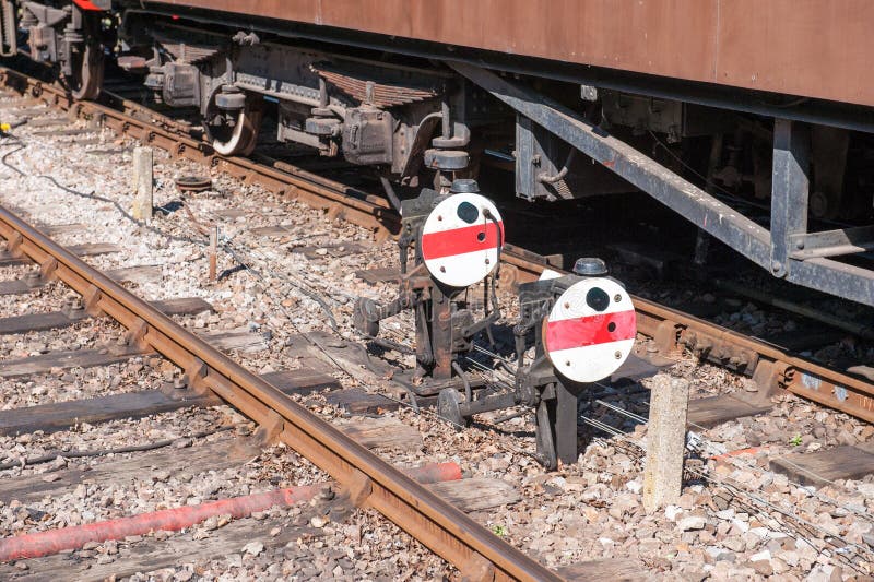 Track markers stock photo. Image of train, automatic - 63918086