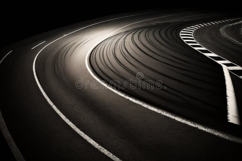 Track for Motor Racing. Road Curve on a Racetrack Stock Illustration ...