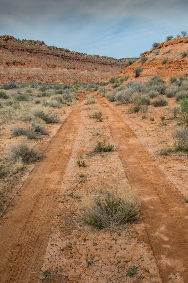 Track in the Muddy Desert stock image. Image of springdale - 89485449