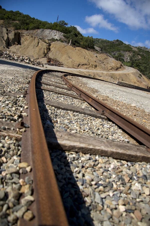 Track in old mine stock photo. Image of train, industrial - 23152206