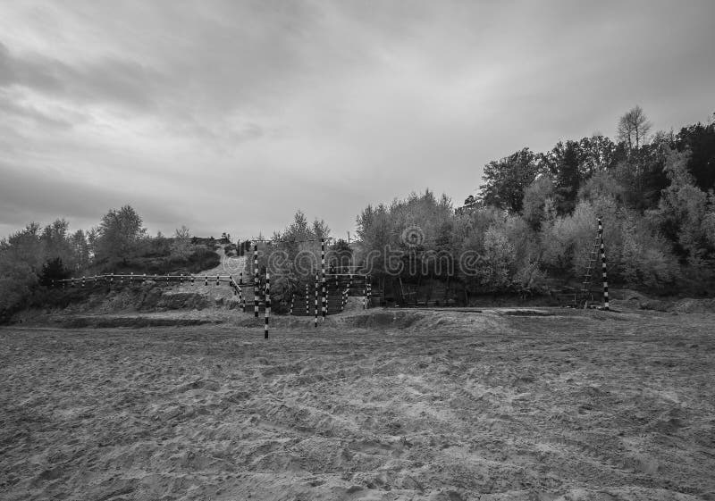 Track Racing in the Autumn Forest. Landscape Stock Image - Image of ...