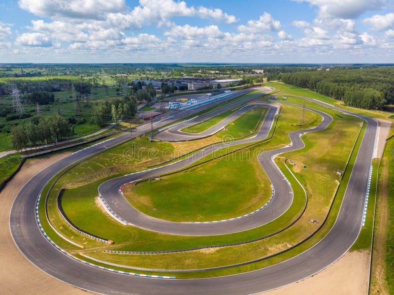 Track for Racing on Cars, Top View Stock Photo - Image of road, racer ...