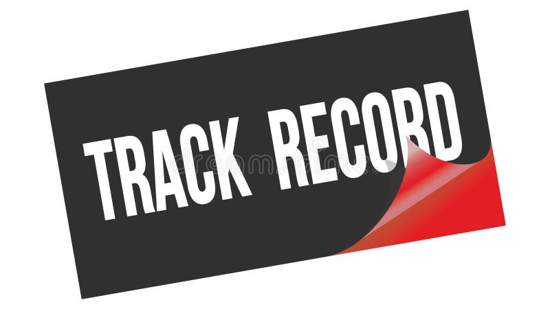 TRACK RECORD Text on Black Red Sticker Stamp Stock Illustration ...