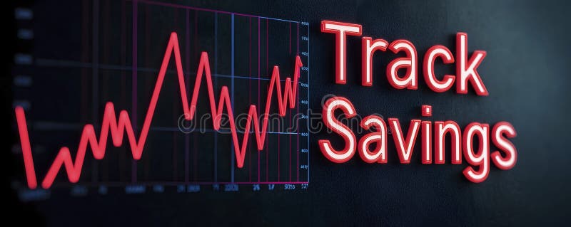 Track Savings Progress with Data Visualization Stock Illustration ...