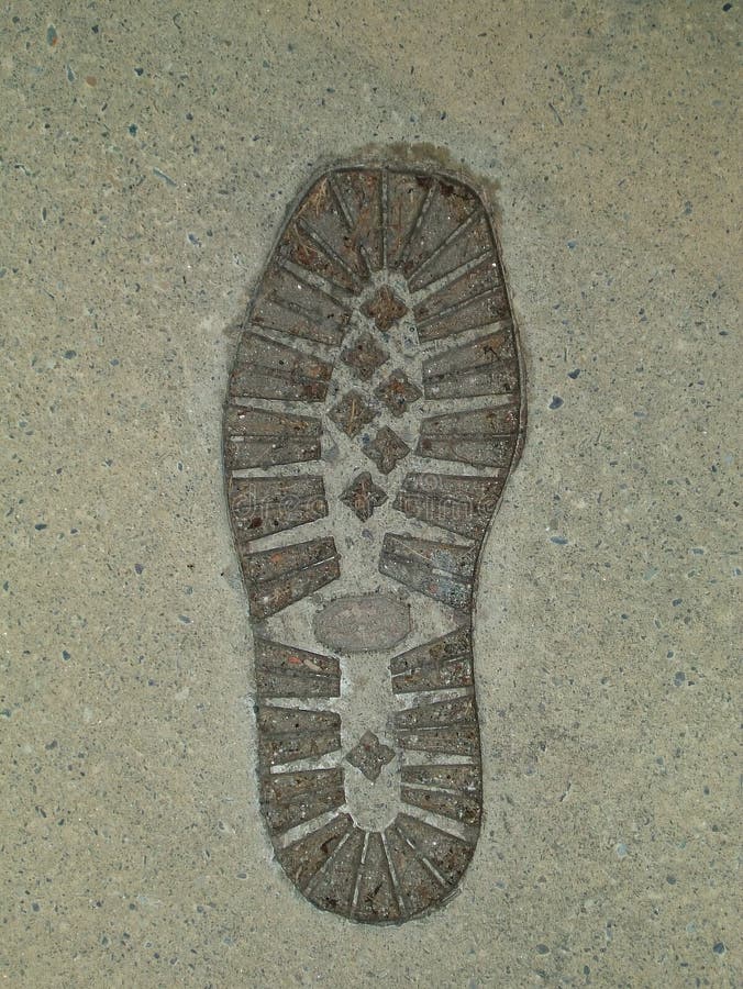 Track of shoe stock image. Image of imprint, shoe, chilly - 1372431