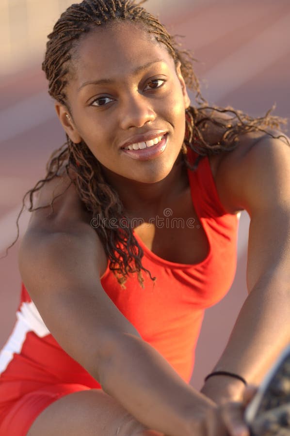 Track Runner stock photo. Image of line, vertical, stretch - 6834702