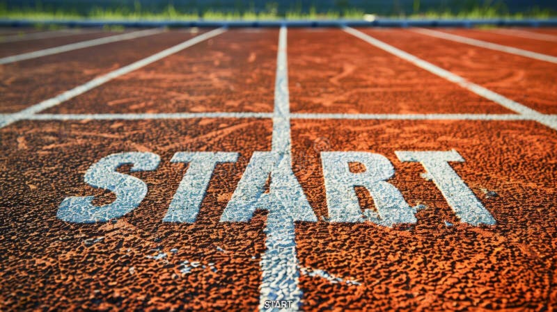 The Track Start Line. AI Generated Stock Image - Image of speed ...