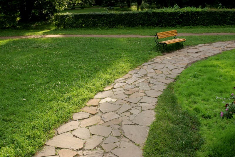 Track from a stone in park stock image. Image of park, track - 213213