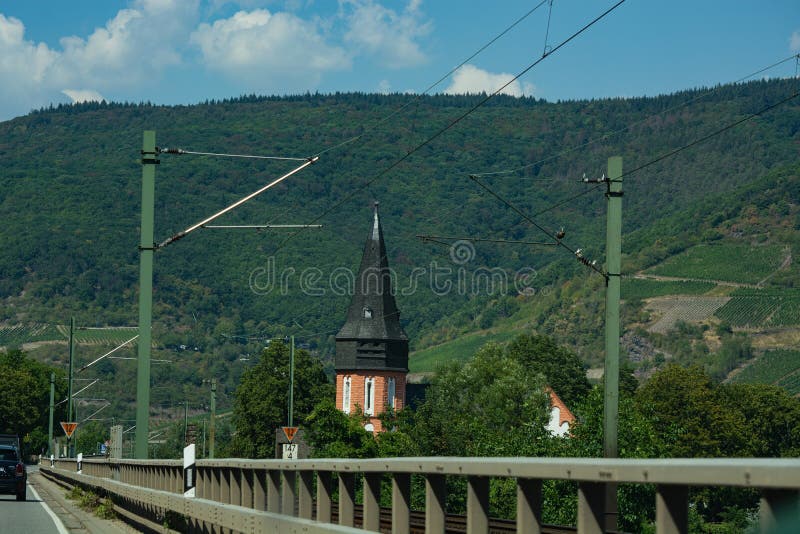 Track System on the Rhine in Germany Stock Image - Image of middle ...