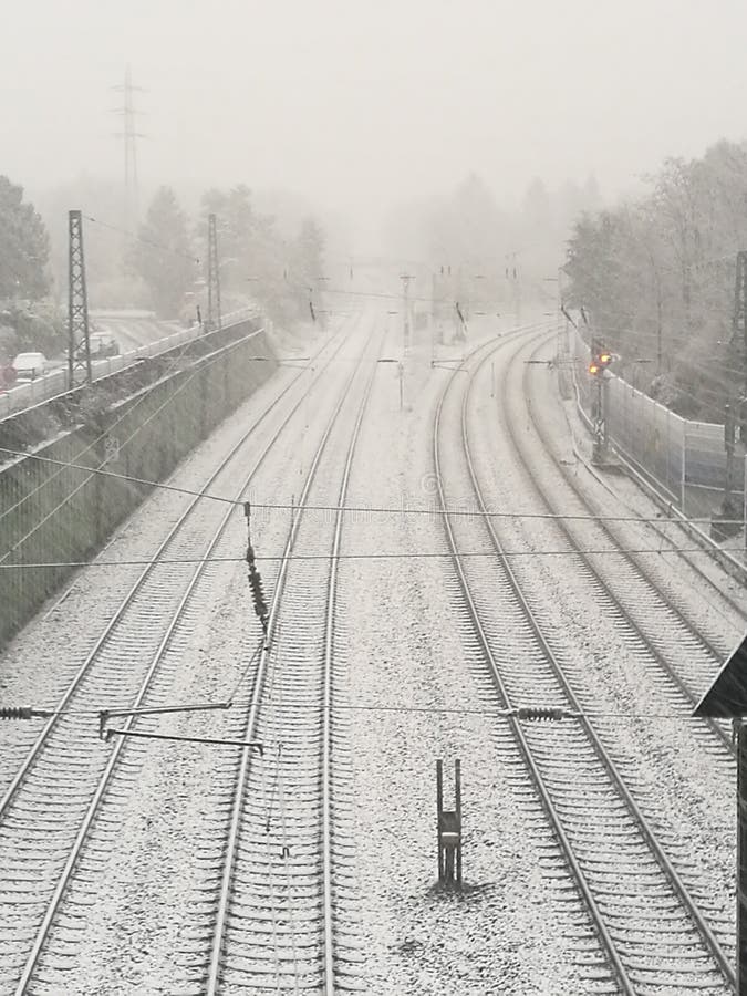 Track Systems from Above in the Snow Stock Image - Image of ...