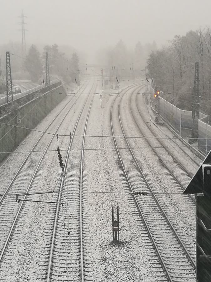 Track Systems from Above in Winter Time in the Snow Stock Image - Image ...