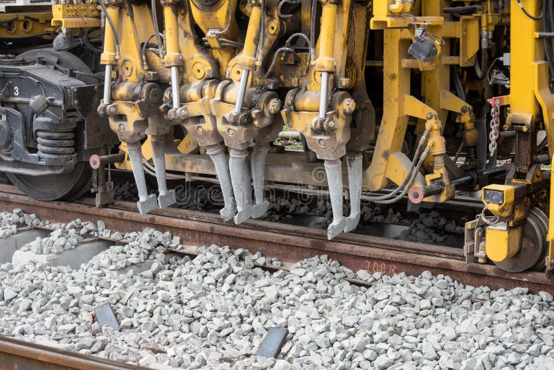 Track Tamping Machine Tamper, Packing Machine Stock Image - Image of ...