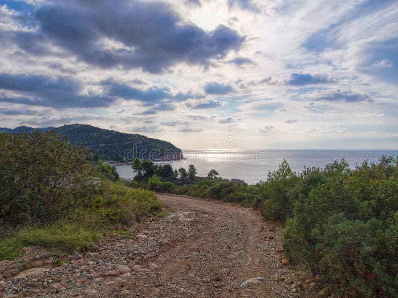 Track to the sea stock image. Image of coastal, track - 48072059