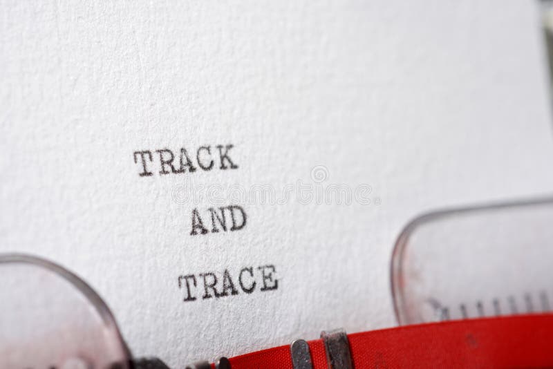Track and trace stock photo. Image of thinking, typescript - 268497782