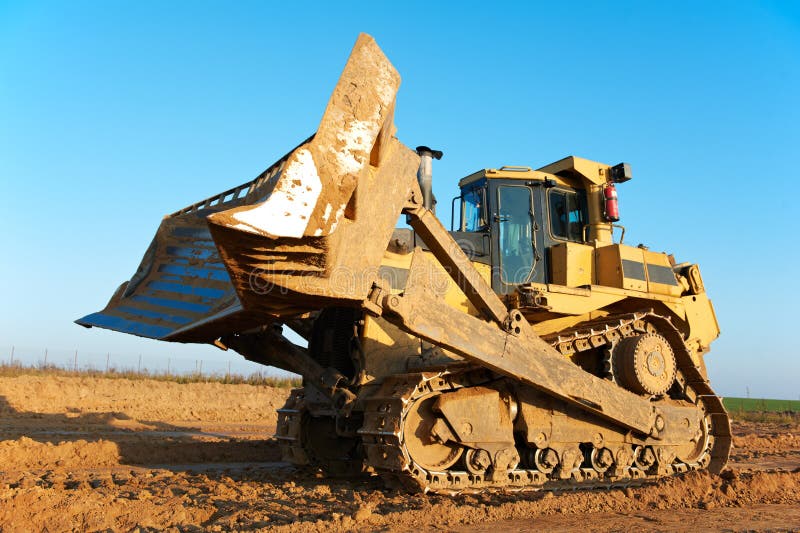 Track-type Bulldozer Loader Stock Image - Image of equipment, shovel ...
