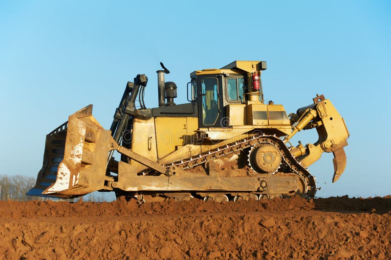 Track-type Bulldozer Loader Stock Image - Image of bucket, soil: 22004147