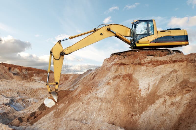 Track-type Loader Excavator at Stock Image - Image of machinery ...