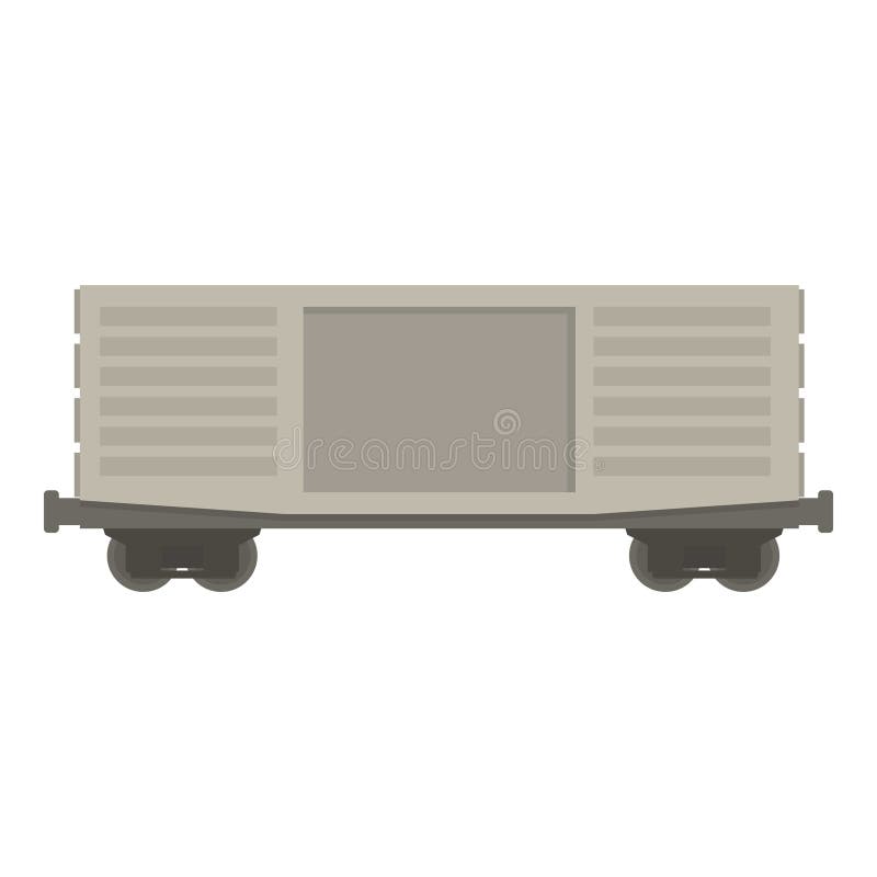 Track Wagon Icon Cartoon Vector. Train Cargo Stock Vector ...