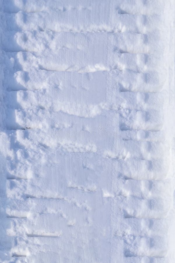 The Track from the Wheel in the Snow. Texture. Stock Photo - Image of ...