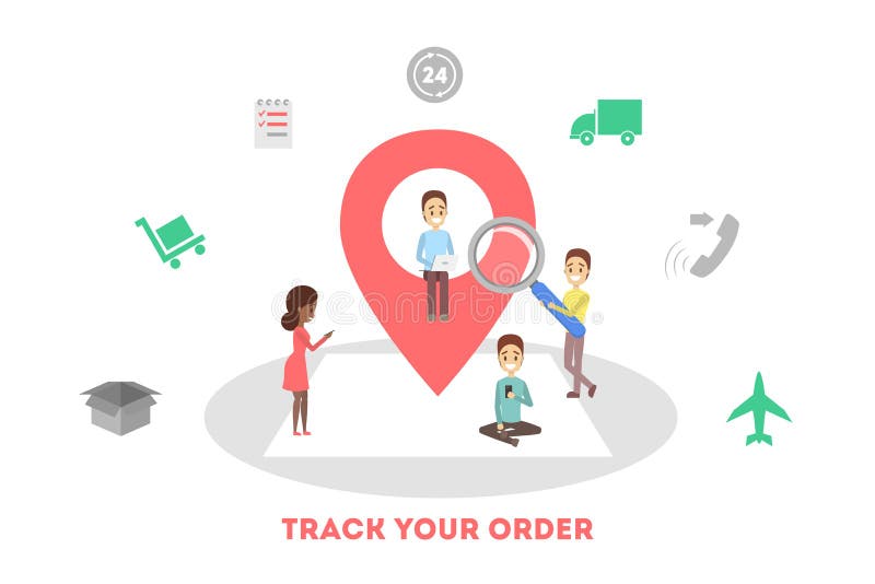 Track Your Order Concept. Online Delivery Concept Stock Vector ...