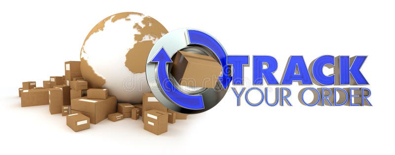 Track your order worldwide stock illustration. Illustration of concept ...