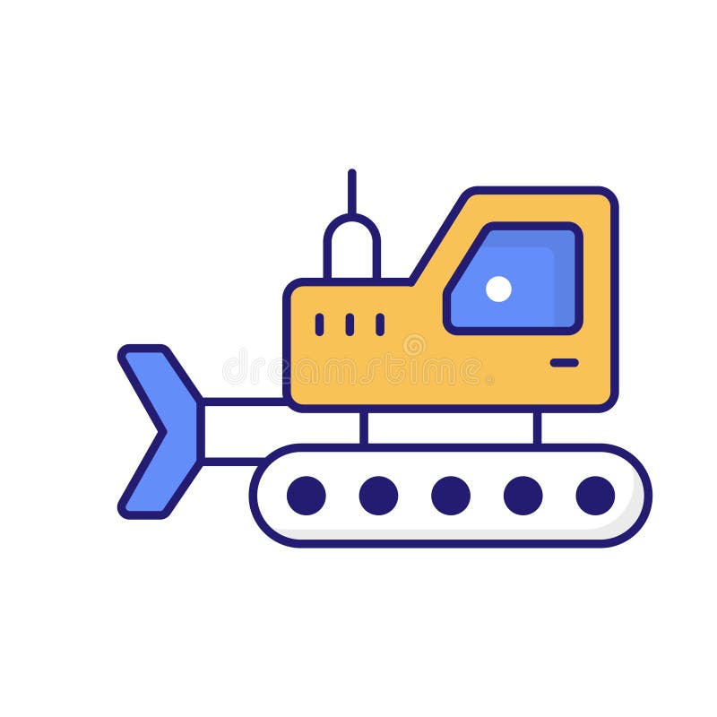 Tracked Crane Vector Fill Outline Icon Style Illustration. EPS 10 File ... Tracked Crane Vector Fill Outline Icon Style Illustration. EPS 10 File ...