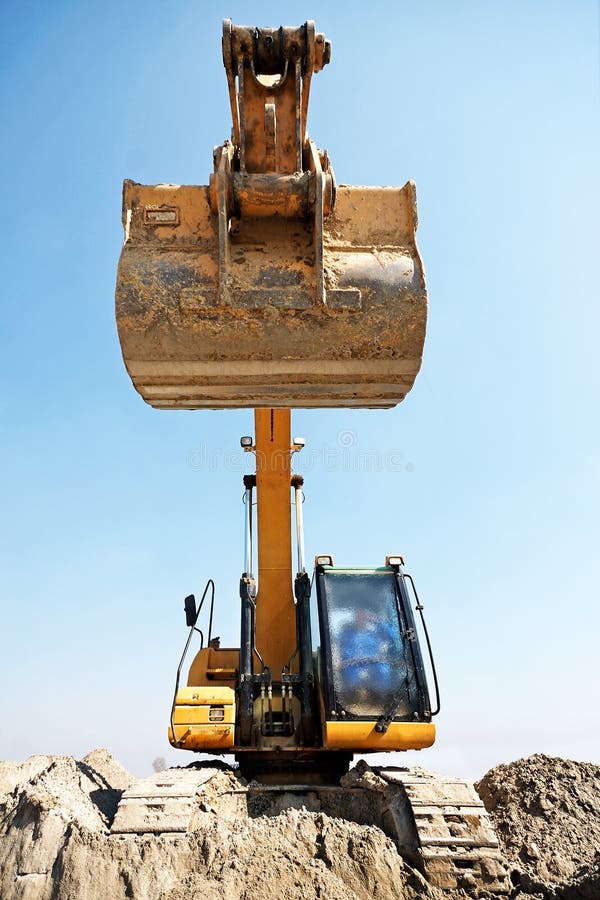 Tracked excavator stock image. Image of tracked, land - 69458187