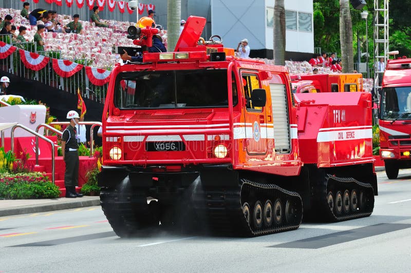 Tracked Fire Fighting Vehicle at NDP 2010 Editorial Image - Image of ...