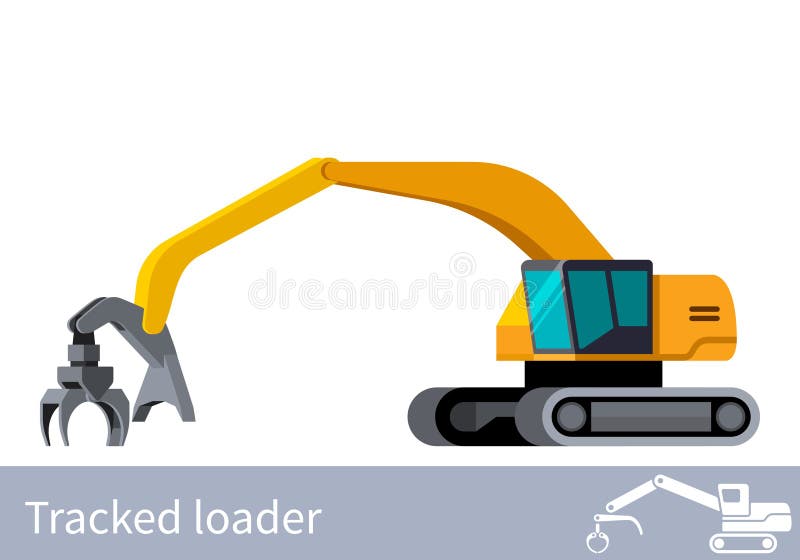 Tracked log loader icon stock vector. Illustration of icon - 372613791