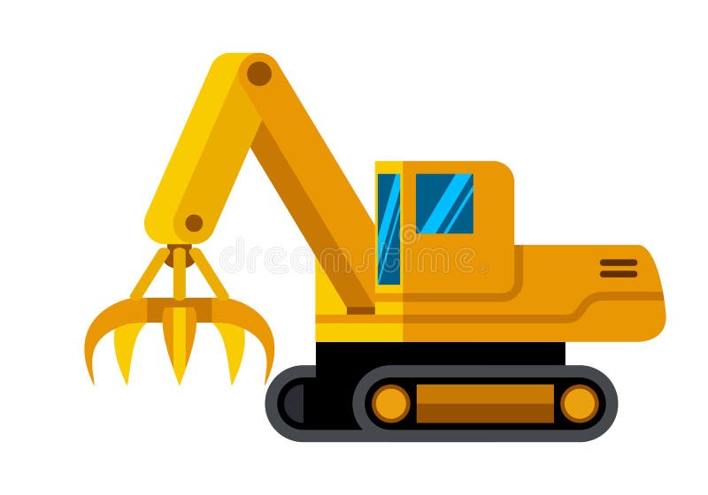 Tracked Material Handler Minimalistic Icon Stock Vector - Illustration ...