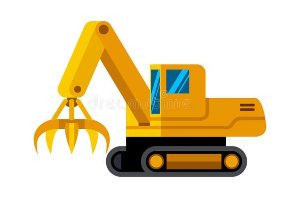 Tracked Material Handler Minimalistic Icon Stock Vector - Illustration ...