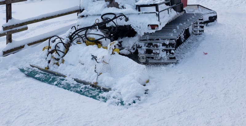 Tracked Snow Removal Vehicle Stock Photo - Image of removal, masses ...