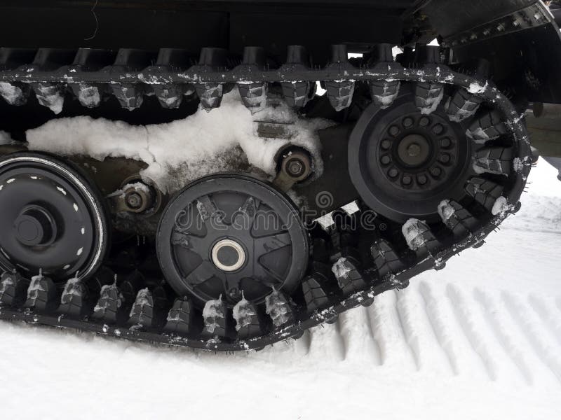 Tracked snowmobile detail stock image. Image of mobile - 238857033