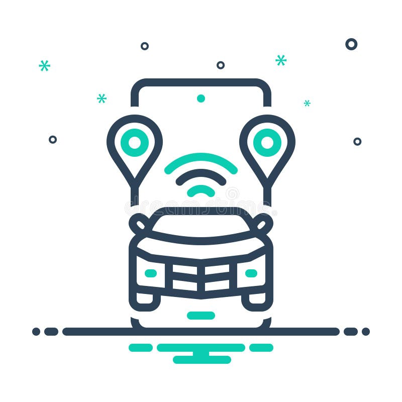 Mix Icon for Tracker, Location and Radar Stock Vector - Illustration of ...