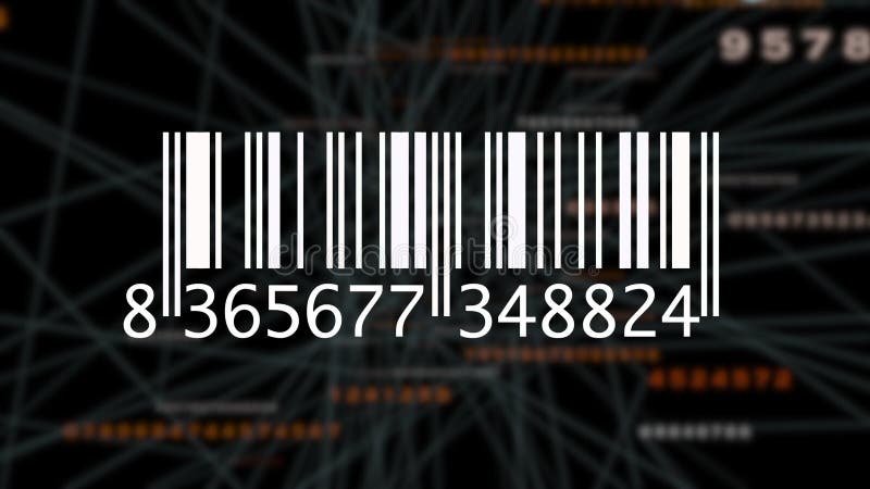 Digital Barcode Numbers Data Scanning Information Background Stock ...