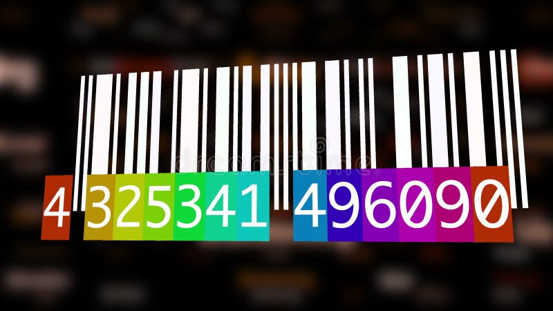Digital Barcode Numbers Data Scanning Information Background Stock ...