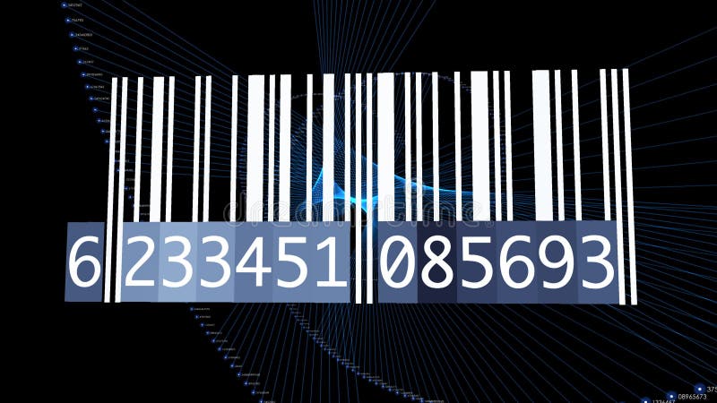 Digital Barcode Numbers Data Scanning Information Background Stock ...