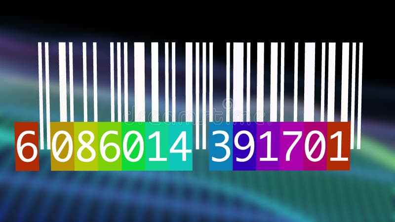 Digital Barcode Numbers Data Scanning Information Background Stock ...