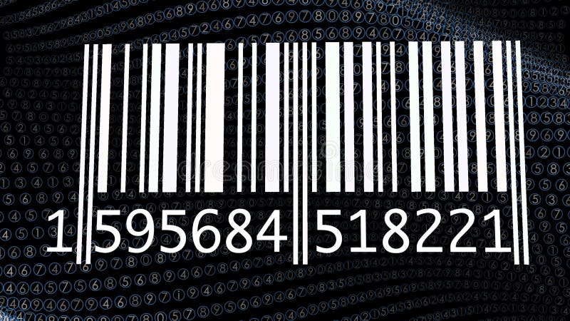 Digital Barcode Numbers Data Scanning Information Background Stock ...