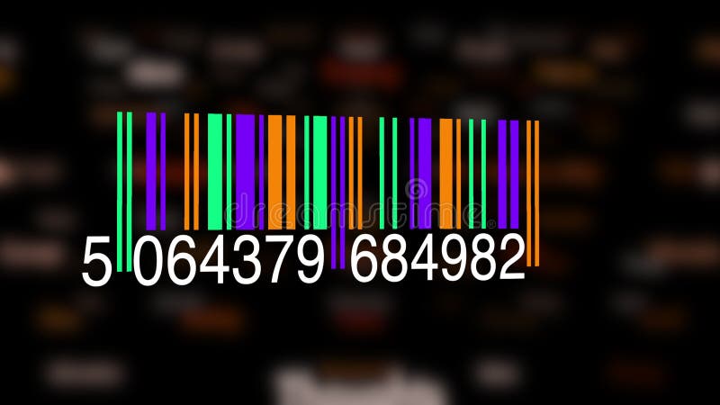 Digital Barcode Numbers Data Scanning Information Background Stock ...
