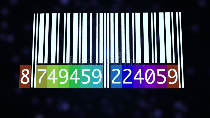 Digital Barcode Numbers Data Scanning Information Background Stock ...