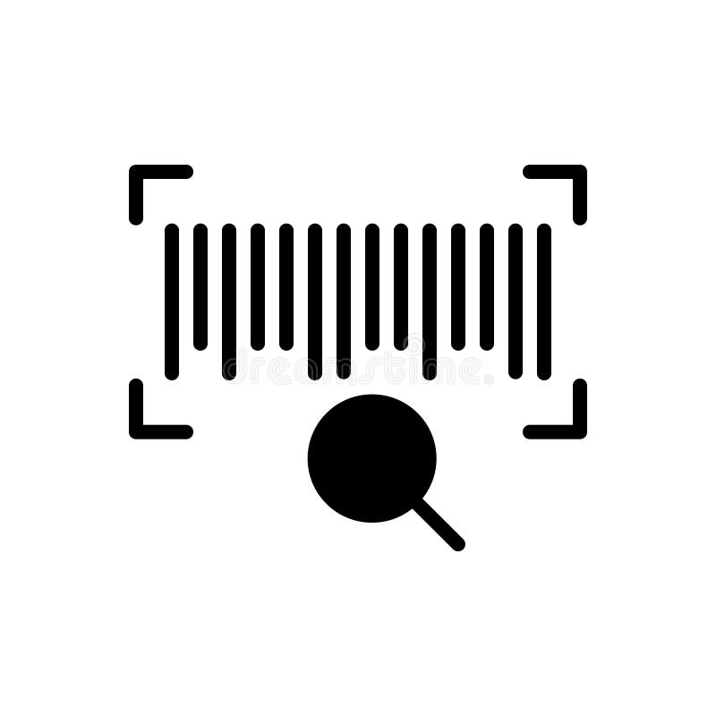 Black Solid Icon for Tracking Code, Product and Barcode Stock ...