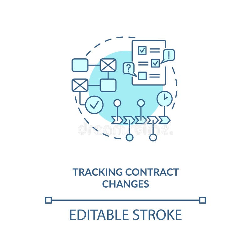 Tracking Contract Changes Concept Icon Stock Vector - Illustration of ...