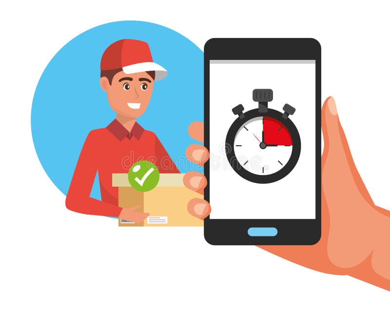 Tracking and Delivery Logistic Worker Stock Vector - Illustration of ...