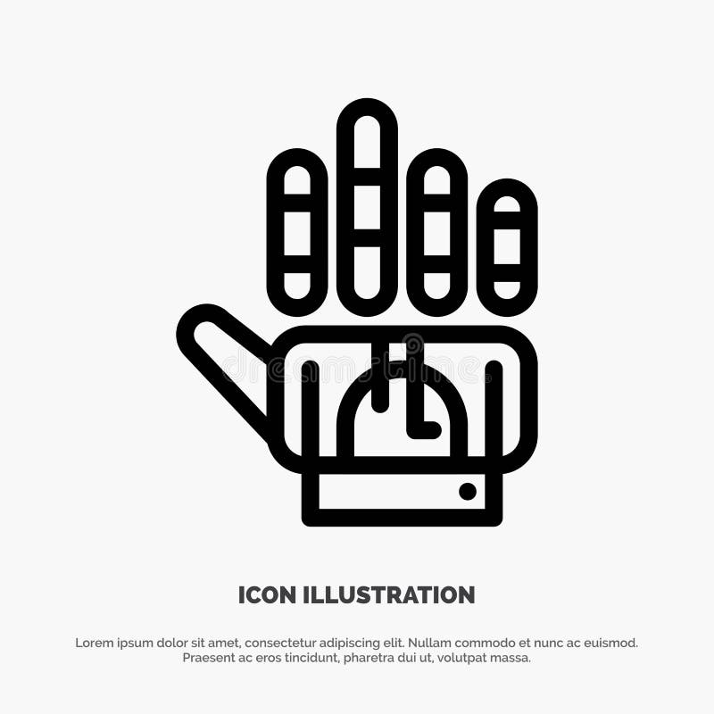 Tracking, Glove, Hand, Technology Bold and Thin Black Line Icon Set ...