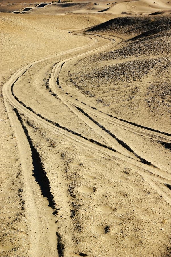 Tracking in gobi desert stock photo. Image of northwest - 16437852