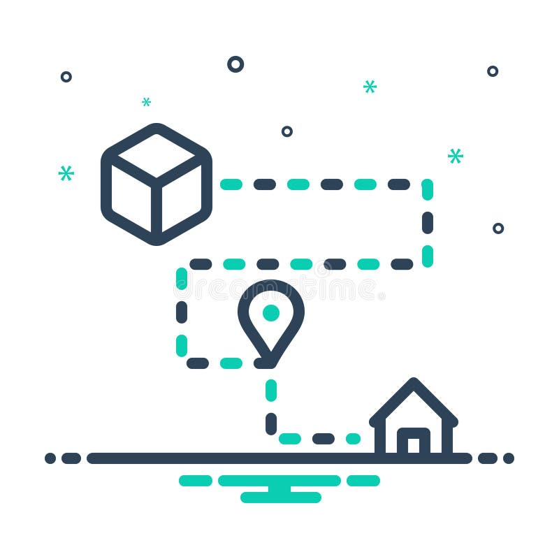 Mix Icon for Tracking, Parcel and Delivery Stock Illustration ...
